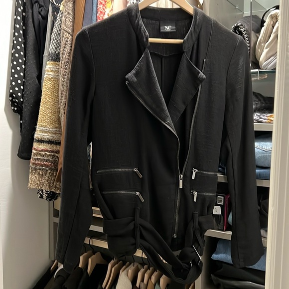 Jackets & Coats | Nu Denmark Black Doubletie Jacket Womens M Boutique ...